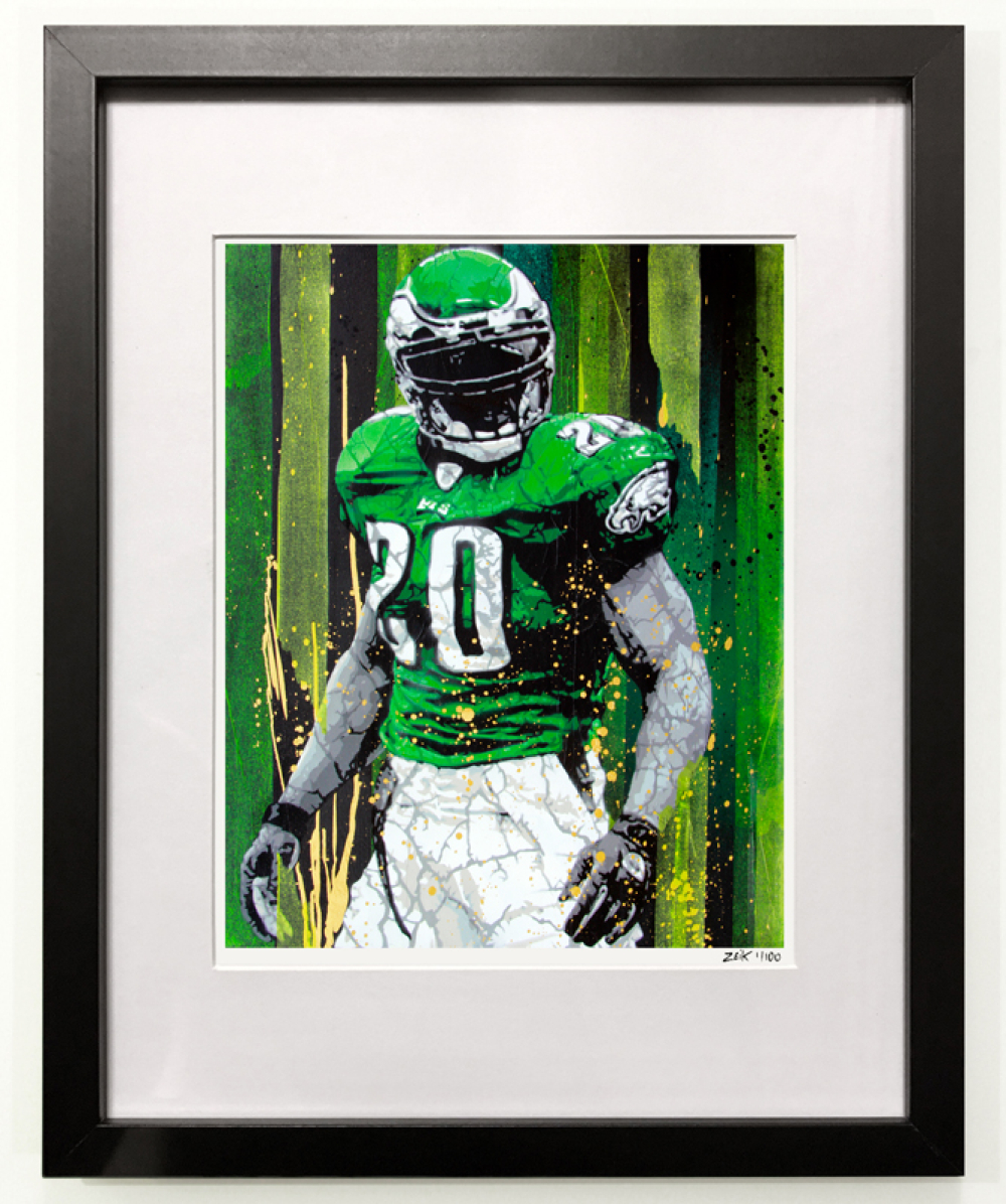 Brian Dawkins “Weapon X” 8x10 limited edition framed and matted art pr ...